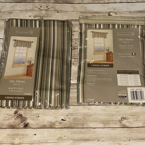 Home Trends | Accents | Browntan Stripe Window Valance | Poshmark